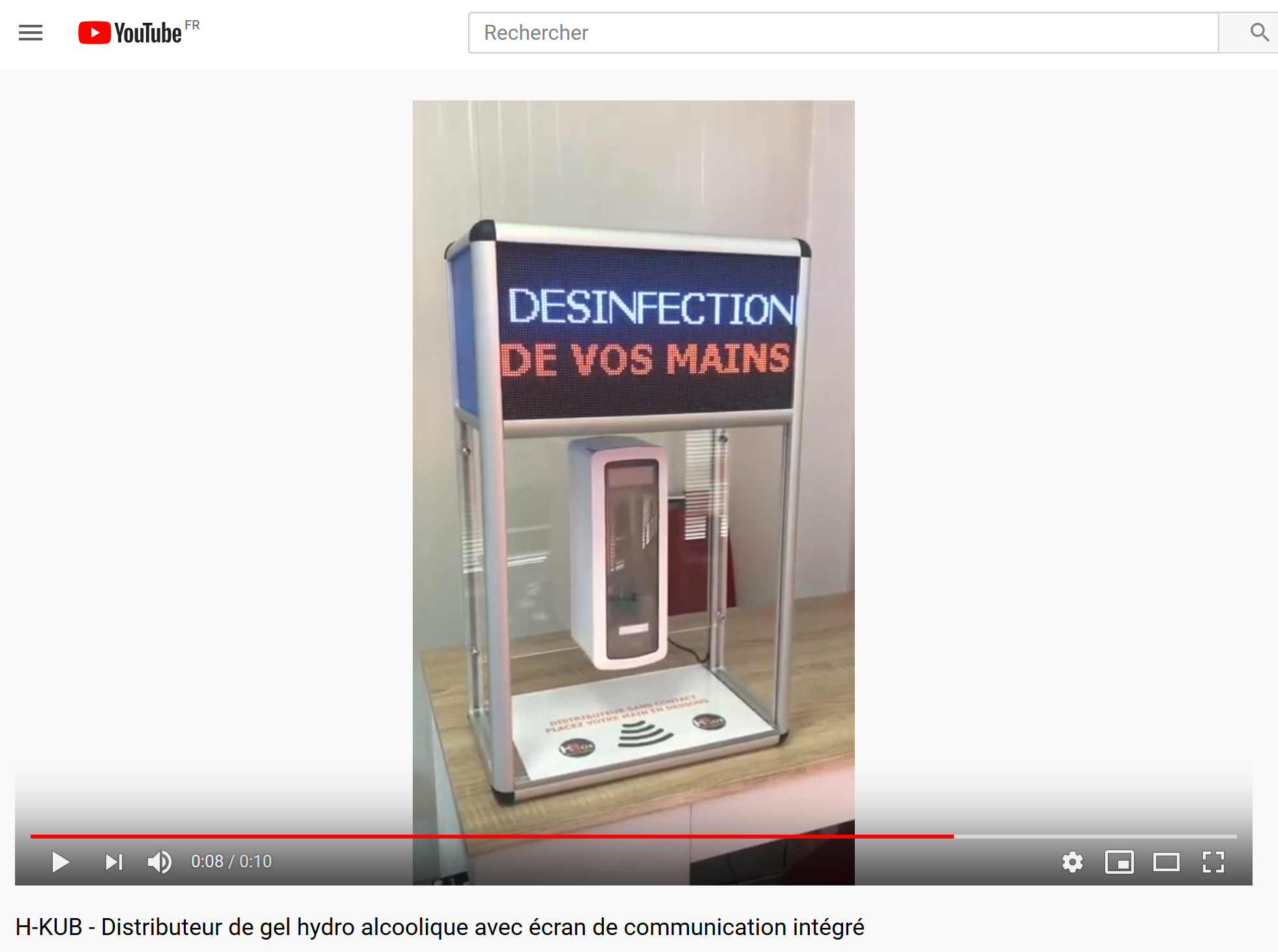 H-KUB - Distributeur de gel hydro-alcoolique avec écran intégré. La ...