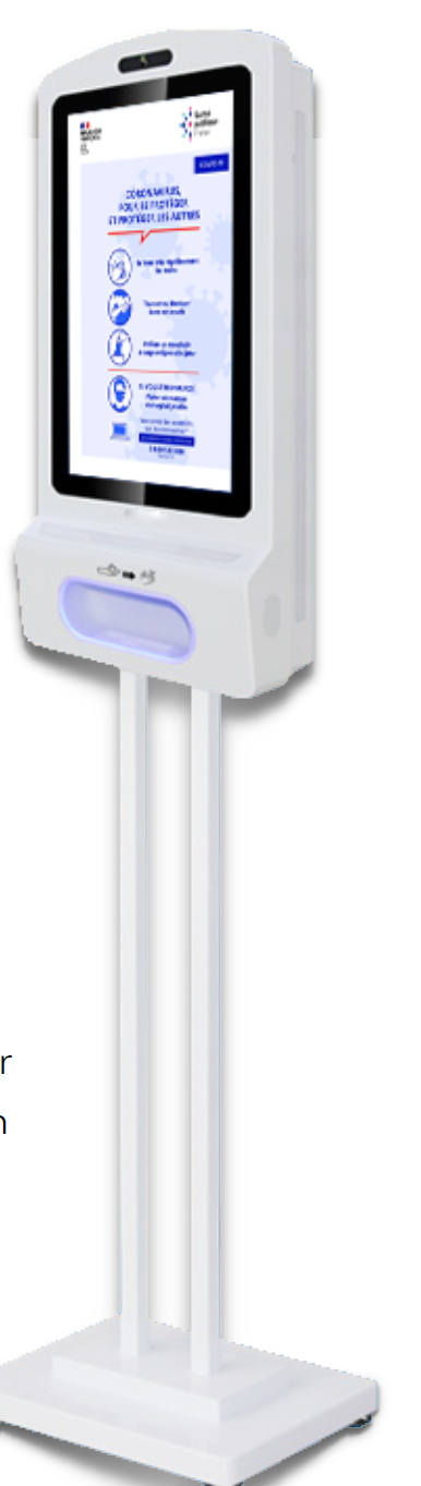 H-SCREEN: Écran LCD AVEC DISTRIBUTEUR DE GEL INTÉGRÉ by VISTACOM ...