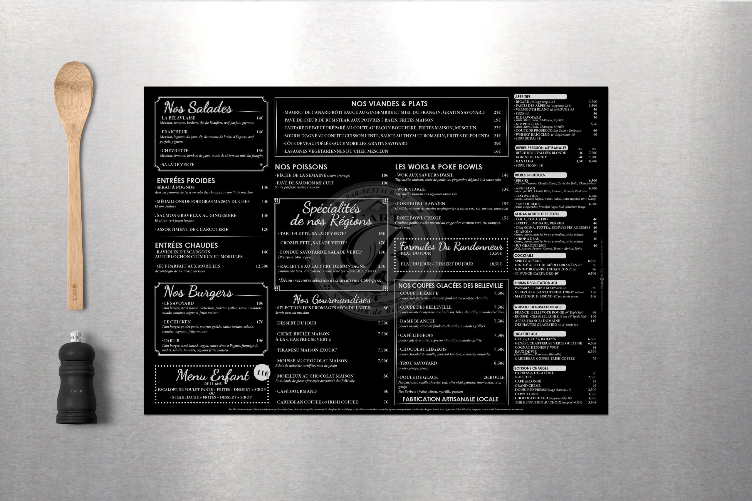 Une mise en place qui donne envie / set de table "menu" / Restaurant l ...