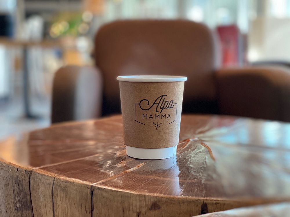 Pause café à bourg st Maurice / Alpa mamma / Gobelet personnalisé ...
