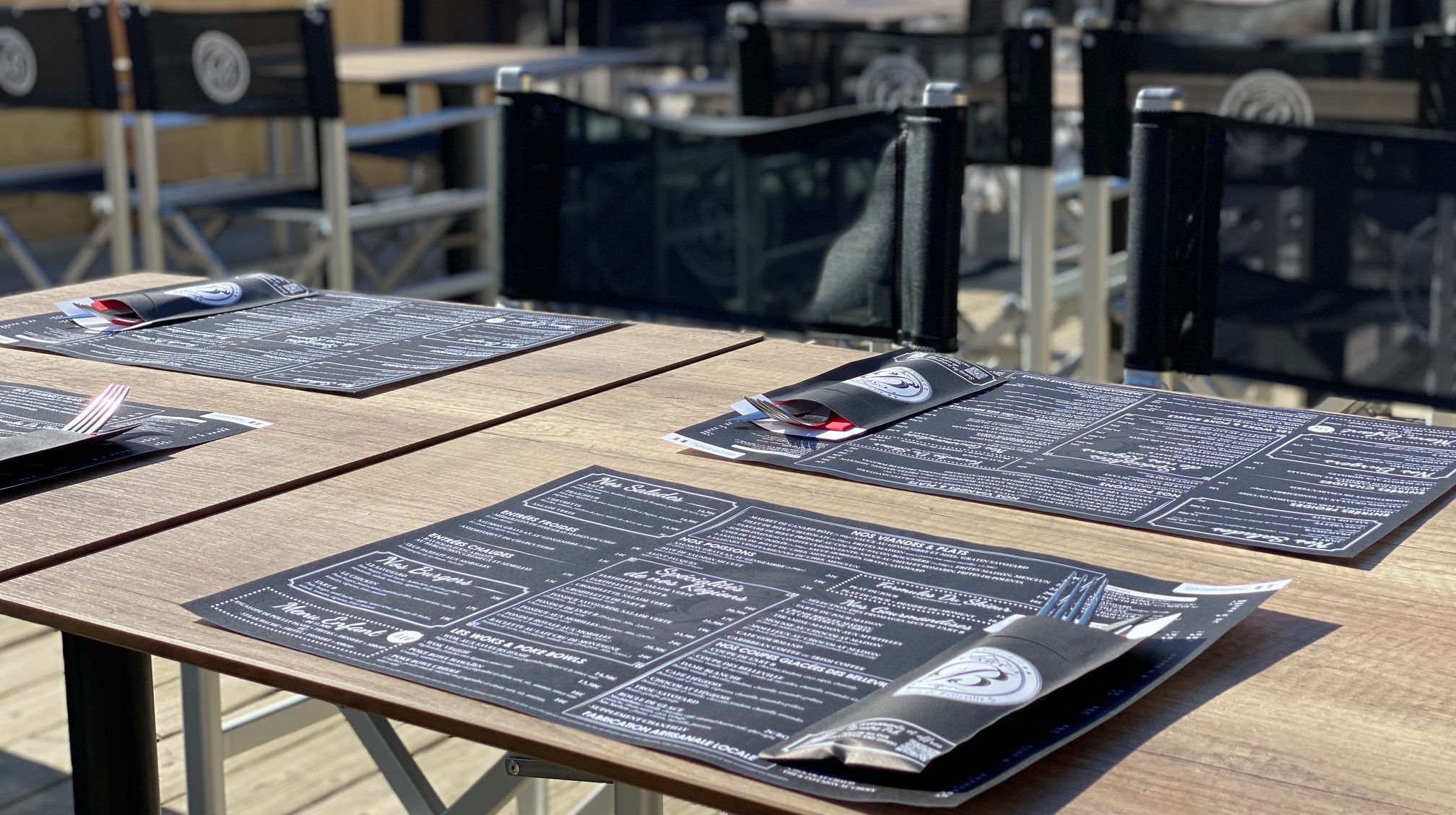 Un hiver ensoleillé / set de table "menu" / Restaurant l'ARTB St Martin ...